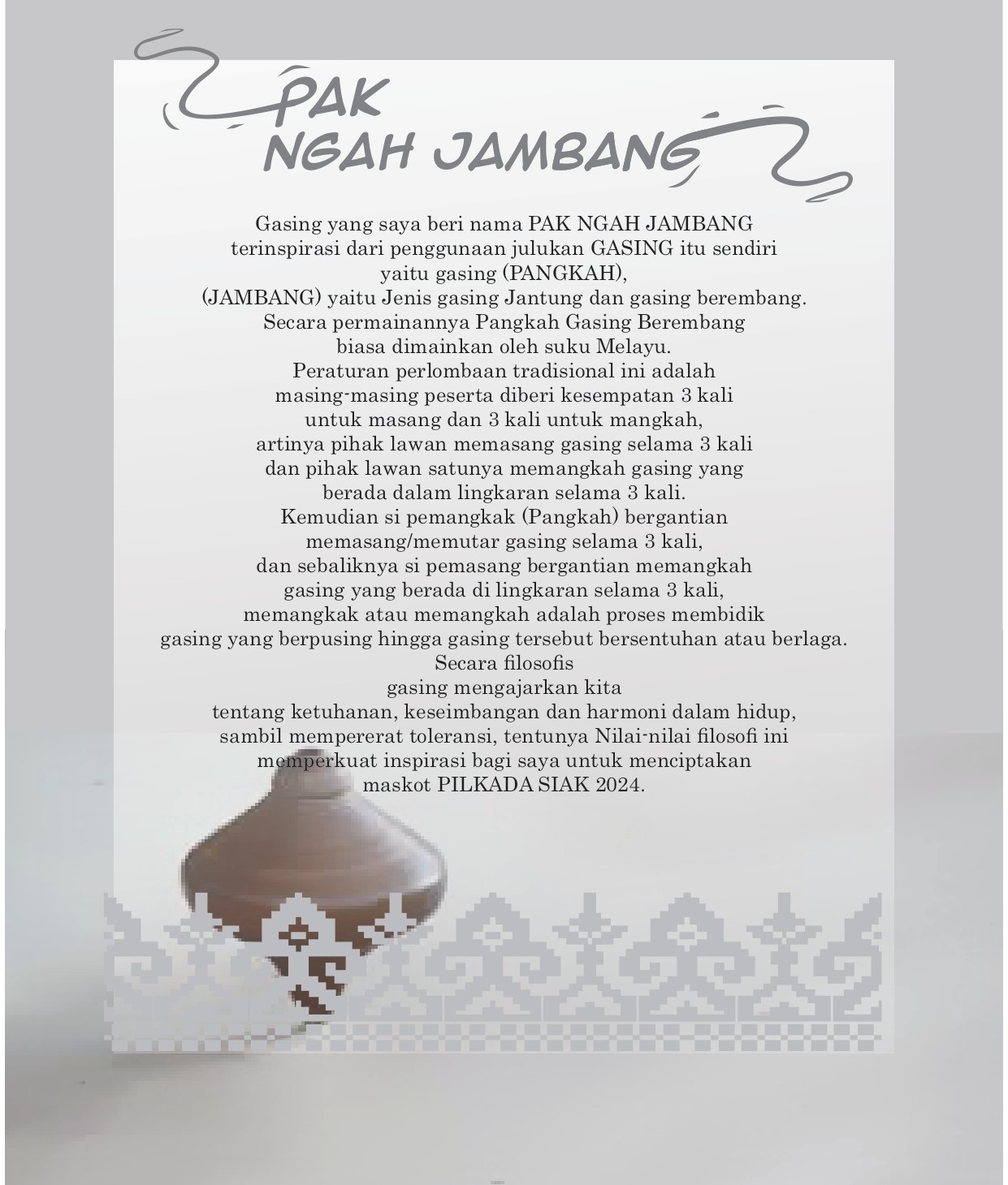 KPU KAB-SIAK - Maskot & Jingle Pilkada Siak Tahun 2024