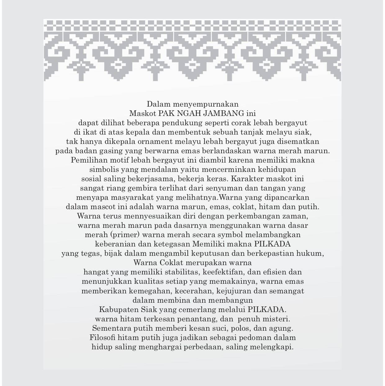 KPU KAB-SIAK - Maskot & Jingle Pilkada Siak Tahun 2024